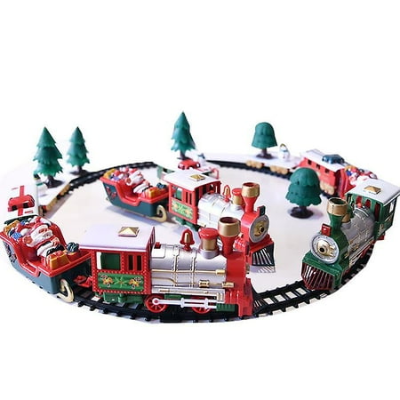 Christmas Train Set Electric Railway Train Set Santa Claus Train ...