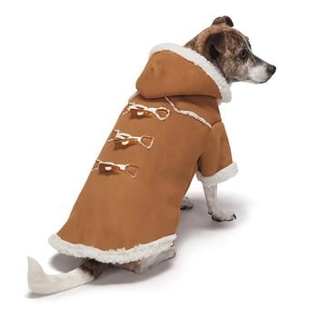 Zack and Zoey Elements Shearling Dog Coat - Chestnut Large - Walmart.com