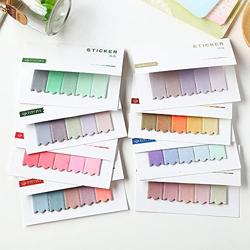 HiKin 8 Sets Gradient Color Sticky Index Tabs, 800 Pieces Writable ...