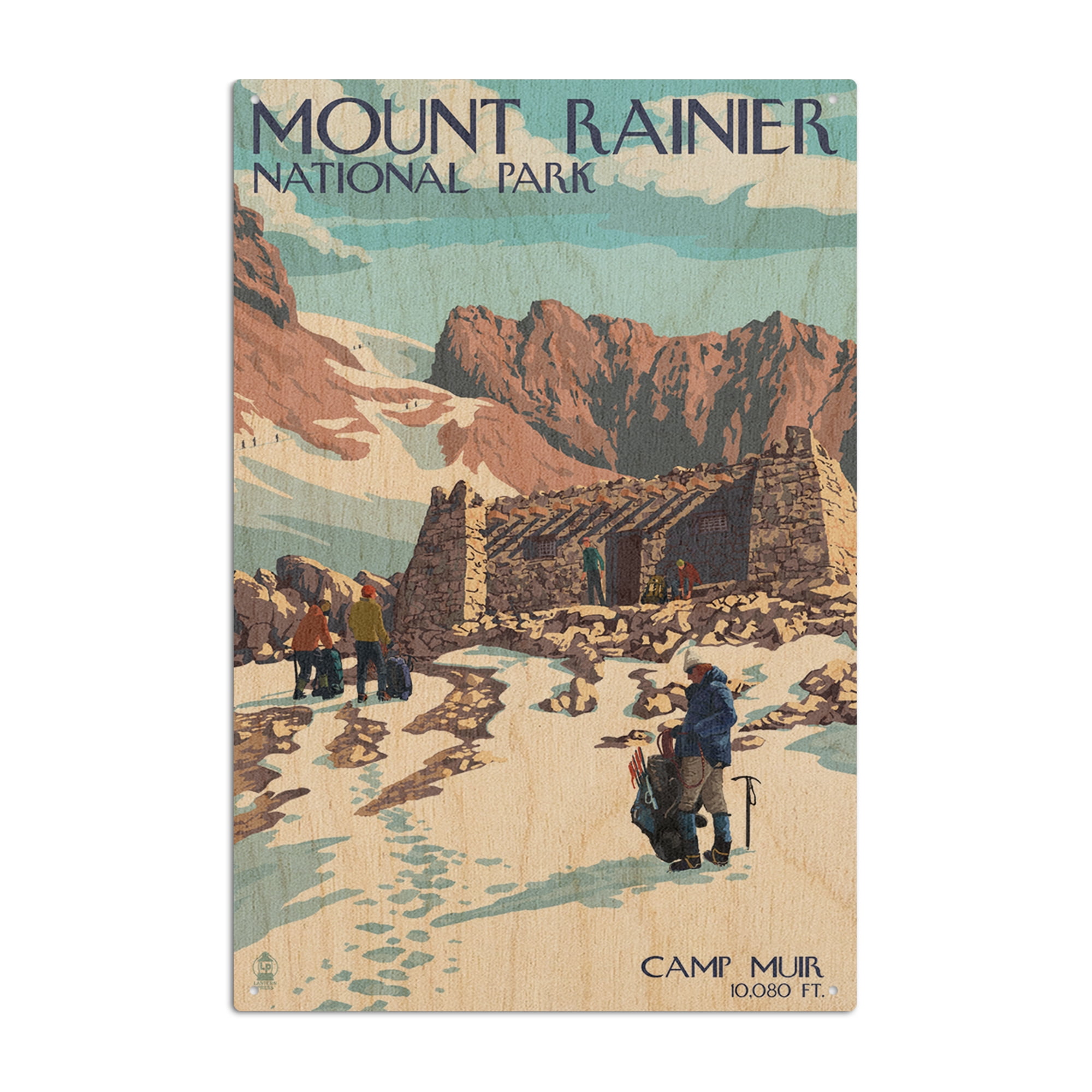 Mount Rainier National Park, Washington, Camp Muir and Climbers Birch ...