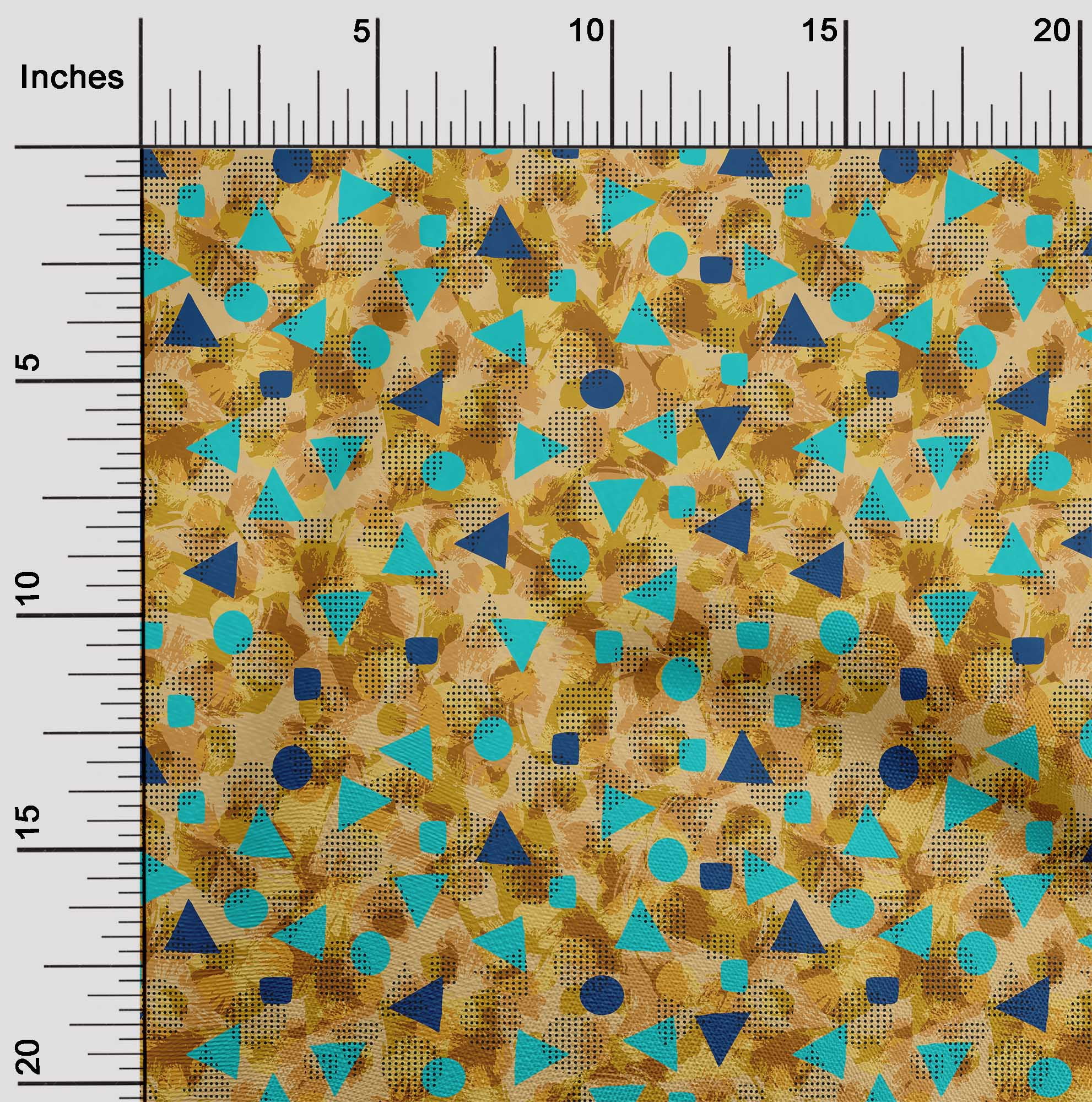 oneOone Velvet Pale Orange Fabric Triangle & Texture Fabric For Sewing ...