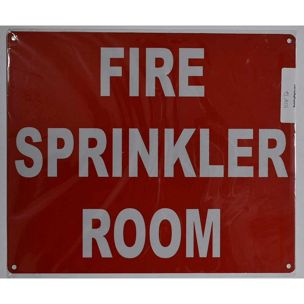 FIRE Sprinkler Room Sign (Red, Reflective, Aluminium 10x12) - Walmart ...