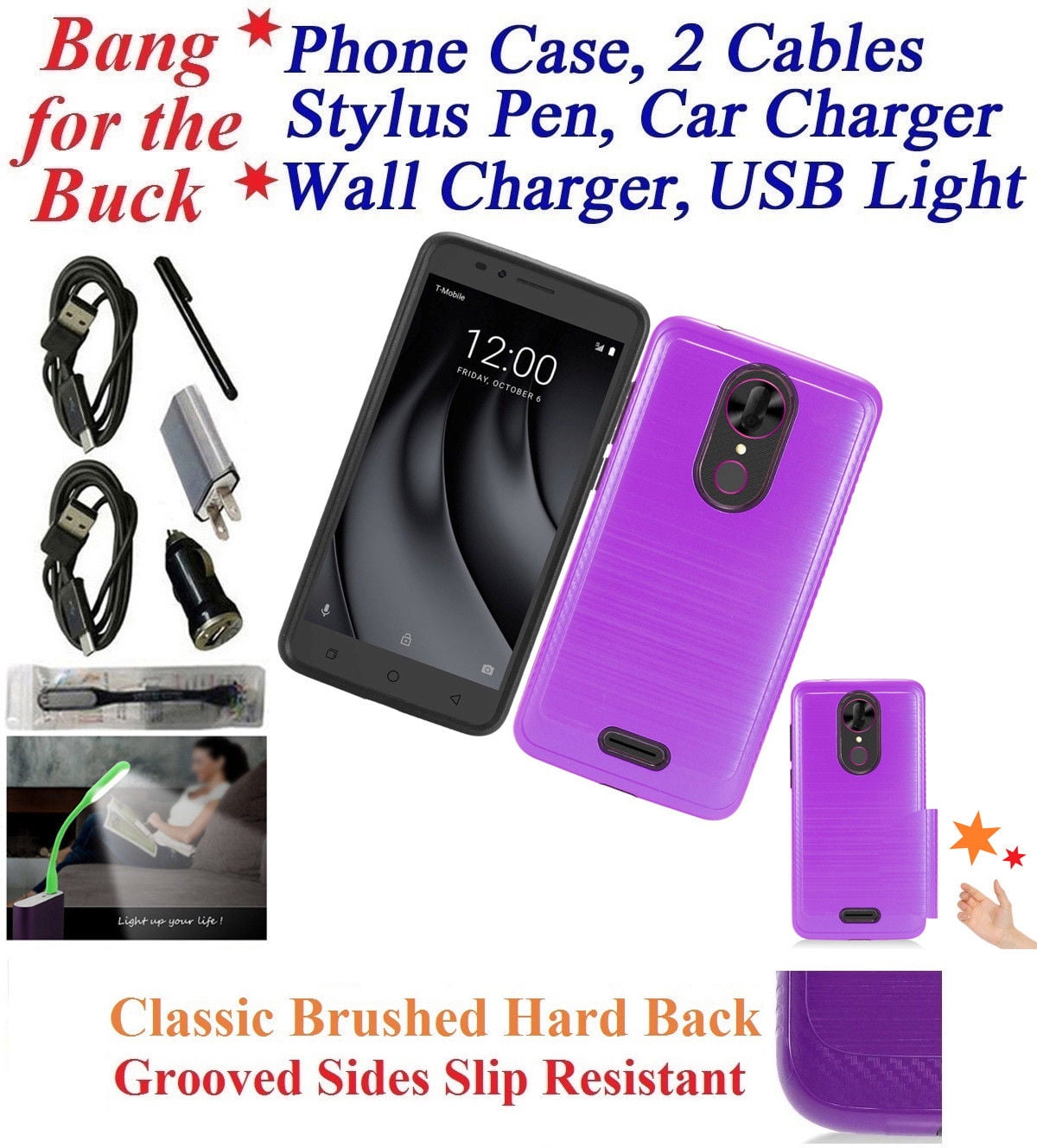 Value Pack + for 6" T-Mobile REVvL + PLUS coolpad Case Hybrid Phone ...