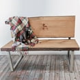 Live Edge Timber Co. Raw Steel Bench Legs with Backrest - Pair ...