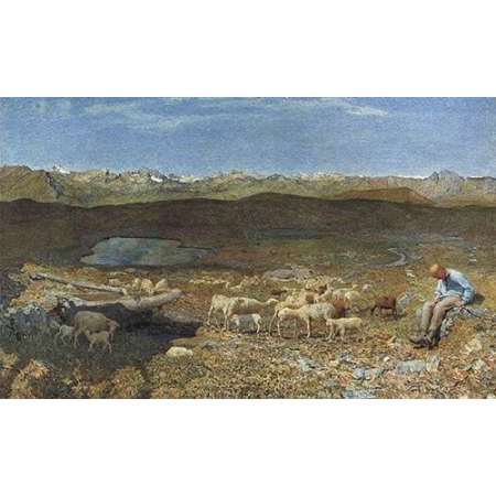 Alpine Meadows Poster Print by Giovanni Segantini (12 x 18) | Walmart ...
