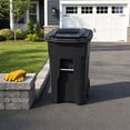 48 Gallon/192 quart/181.70 L Heavy-Duty Wheeled Trash Can with Lid ...