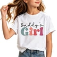Cheytotty Irls Letter Print Tee, Daddy'S Girl Graphic, Summer Short ...