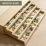 Becko US Wooden Jigsaw Puzzle Sorting Trays with Drawer Design for ...