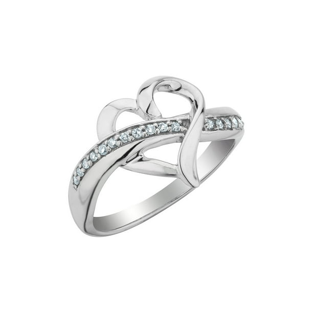 Gem And Harmony - Diamond Heart Promise Ring 1/10 Carat (Ctw) in ...