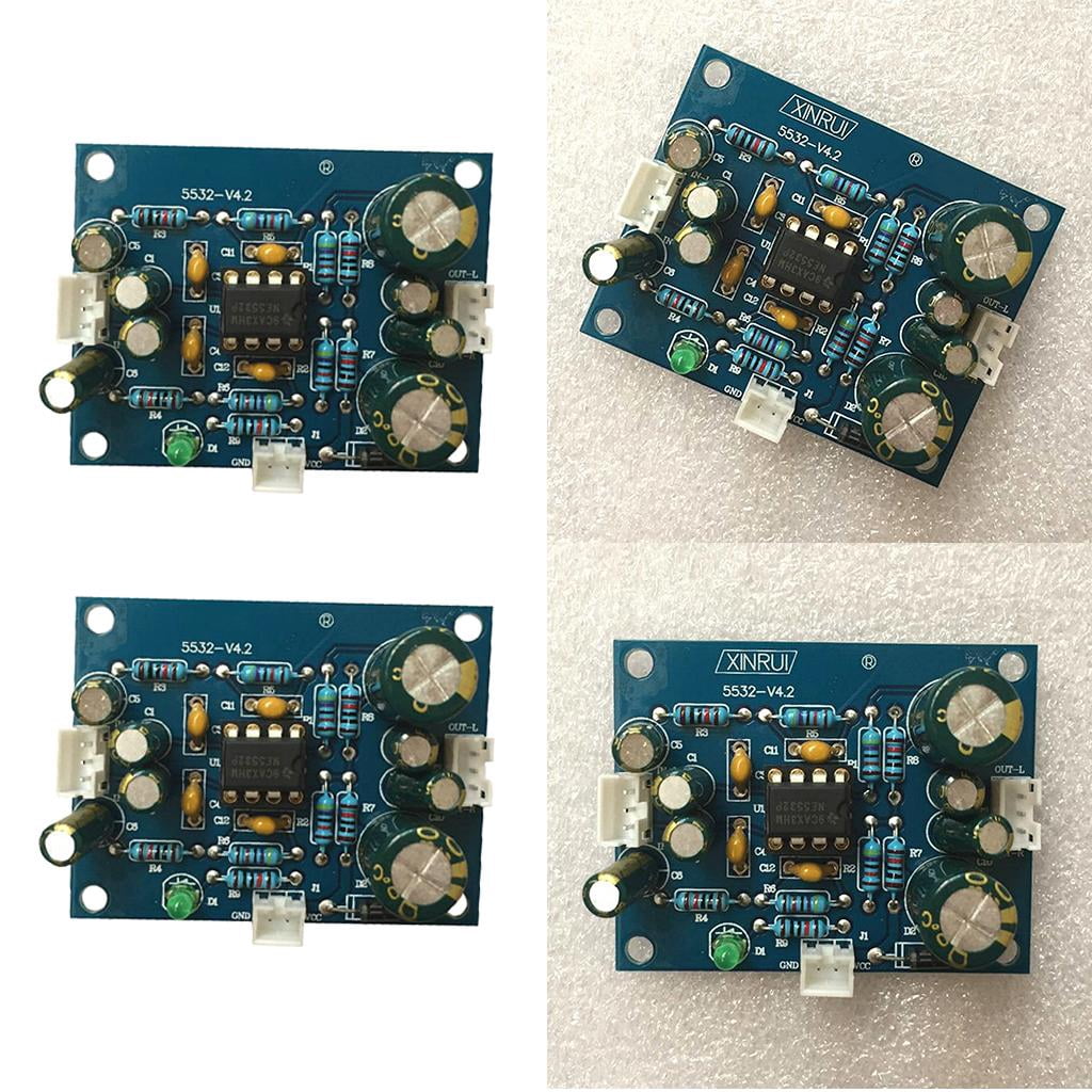 2 Pieces Stereo HiFi Digital Subwoofer Bass Pre- Preamplifier Board, DC ...