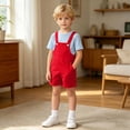 Boy Pants Boys Overalls Shorts Solid for Dance Performance Kindergarten ...