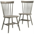 Sauder New Grange, Modern Farmhouse Spindle Chairs, Gray Finish ...