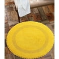 Saffron Fabs Bath Rug 36" Round Reversible Hand Woven Crochet Lace ...