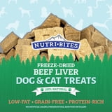 NutriBites Freeze Dried Beef Liver Treats for Dogs and Cats High ...