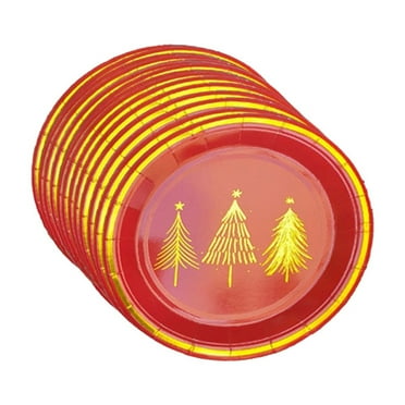 Creative Converting 8-Count Vintage Christmas Dinner Plate - Walmart.com