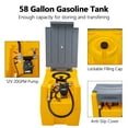 TECSPACE 58 Gallon Portable Gasoline Tank with 12V Electric Fuel Pump ...
