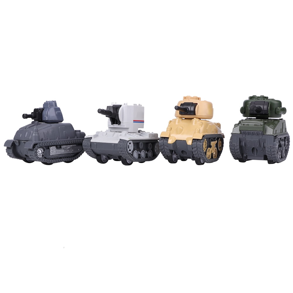Tank Toy, 4pcs 1:64 Alloy Vehicle Model RC Tank Toy Highly Simulation ...