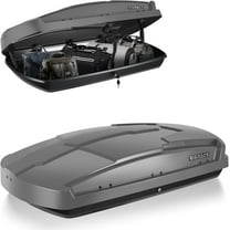 VISRACK 15 Cubic Feet Car Rooftop Cargo Box Carrier Roof Mount Travel ...