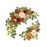 jicheng 1 Pair Wedding Arch Flowers Door Wreaths Yarn Drapes Artificial ...