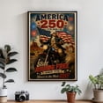 Affixzi Biker Wall Art Patriotic America 250 Rolled Vertical Poster ...