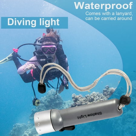 LED Diving Flashlight Divers Torch with Flash Scooter Kayak Aluminum ...