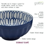 Tabletops Gallery 6.5" Cobalt Cafe Fluted Stoneware Ramen Noodle Bowls ...