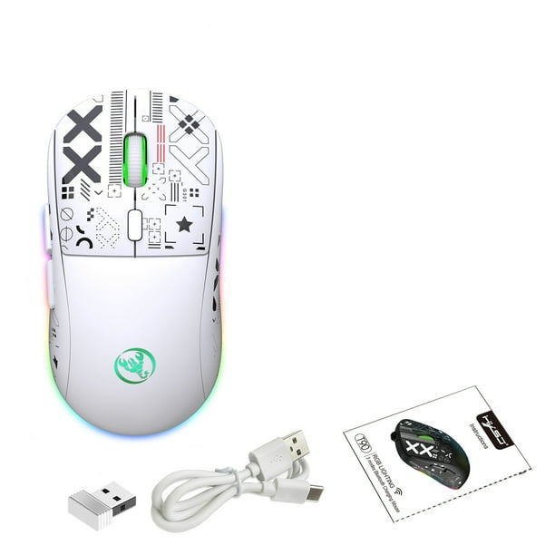 hxsj T90 2.4G Wireless Mechanical Mouse RGB Gaming Mouse Ergonomic ...