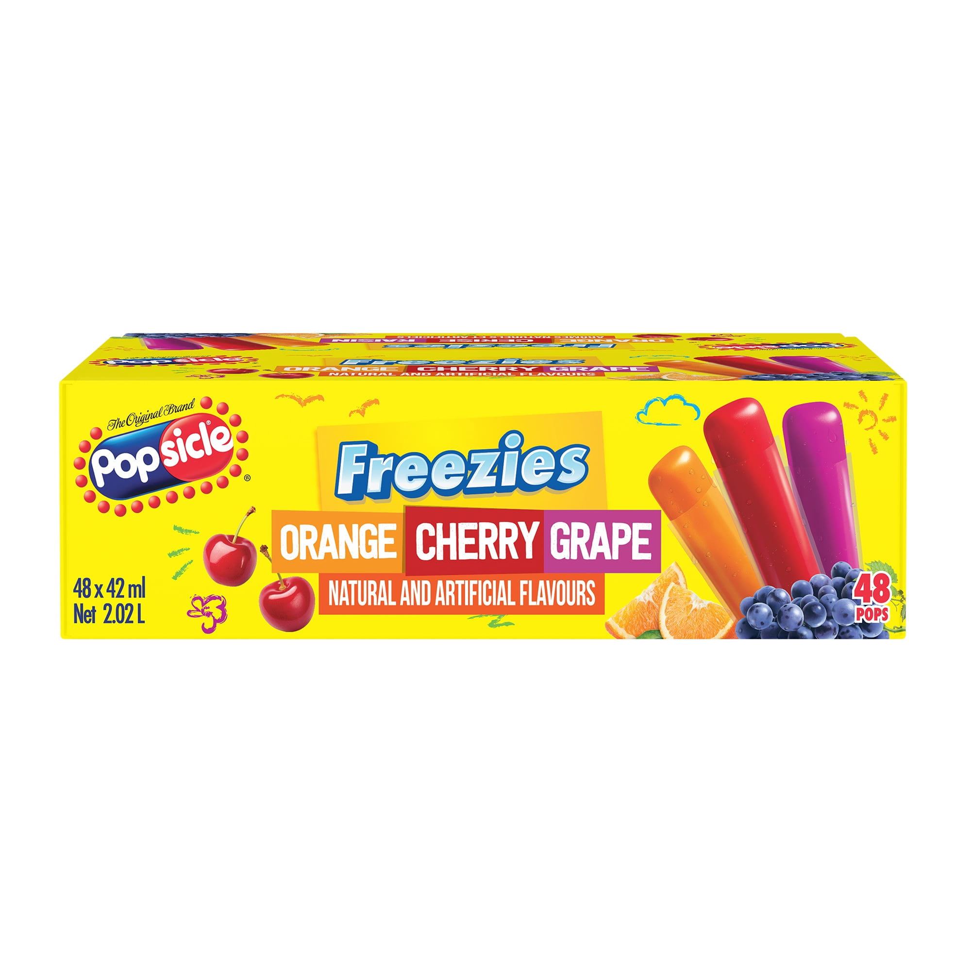 Click here for Popsicle Freezies - Orange  Cherry  Grape - 48 X 4... prices