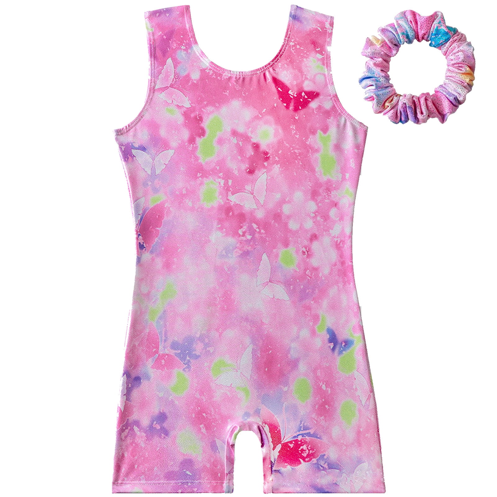 QIPOPIQ Gymnastics Leotards for Girls Rainbow Butterfly Ballet Dance ...