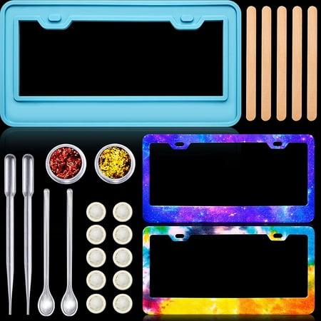 License Plate Frame Silicone Mold DIY License Plate Resin Mold Epoxy ...