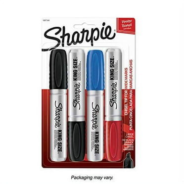 Sharpie Professional King Size Permanent Markers, Large & Thick, Black ...