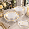 200 Clear Plastic Plates - Disposable Party Plate Include 100 Dinner ...