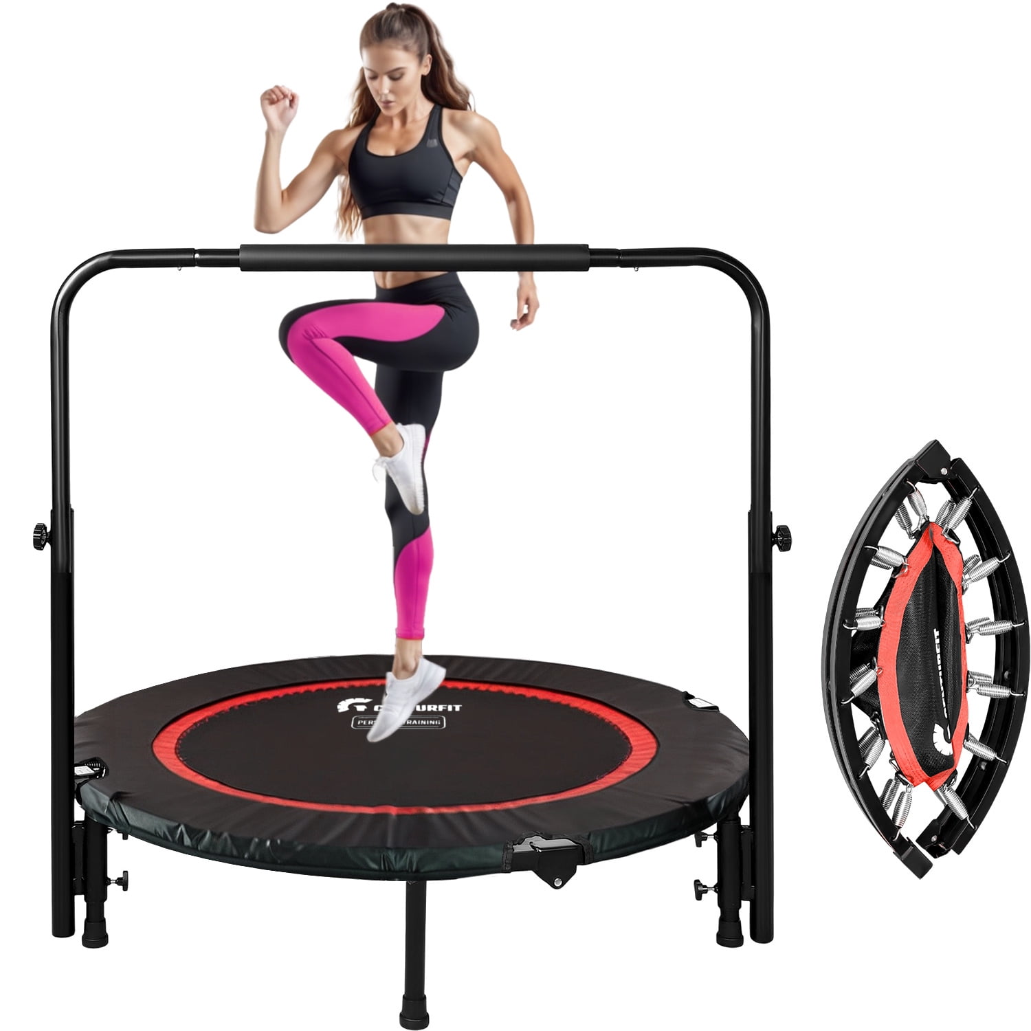 Trampolin Brincolin Plegable Fitness 40 Aerobico Barra Rojo Centurfit ...
