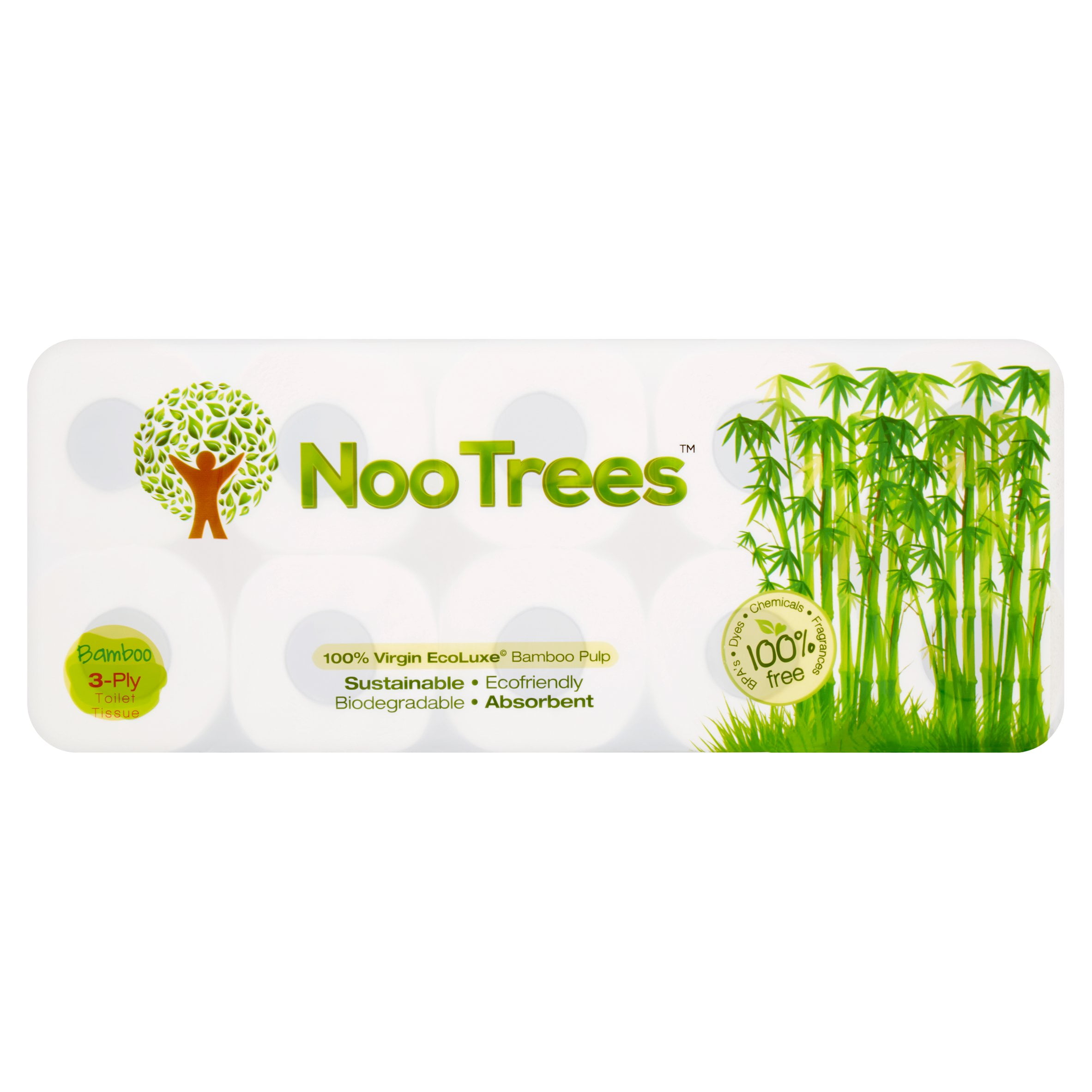 Noo Trees Bamboo 3-Ply Toilet Tissue Family Pack, 10 count - Walmart.com