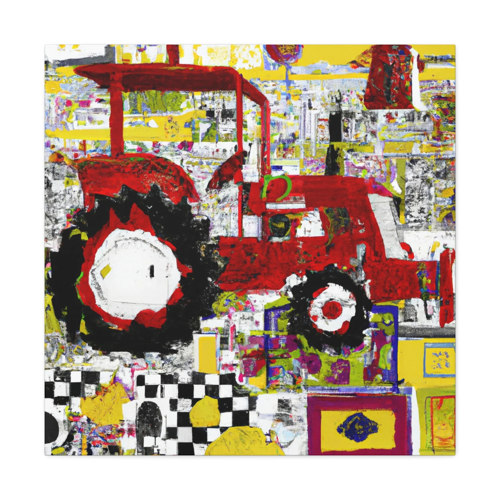 Tractors in Rococo - Canvas - Walmart.com