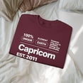 Capricorn Label Graphic Sweatshirt | Zodiac Astrology Crewneck ...