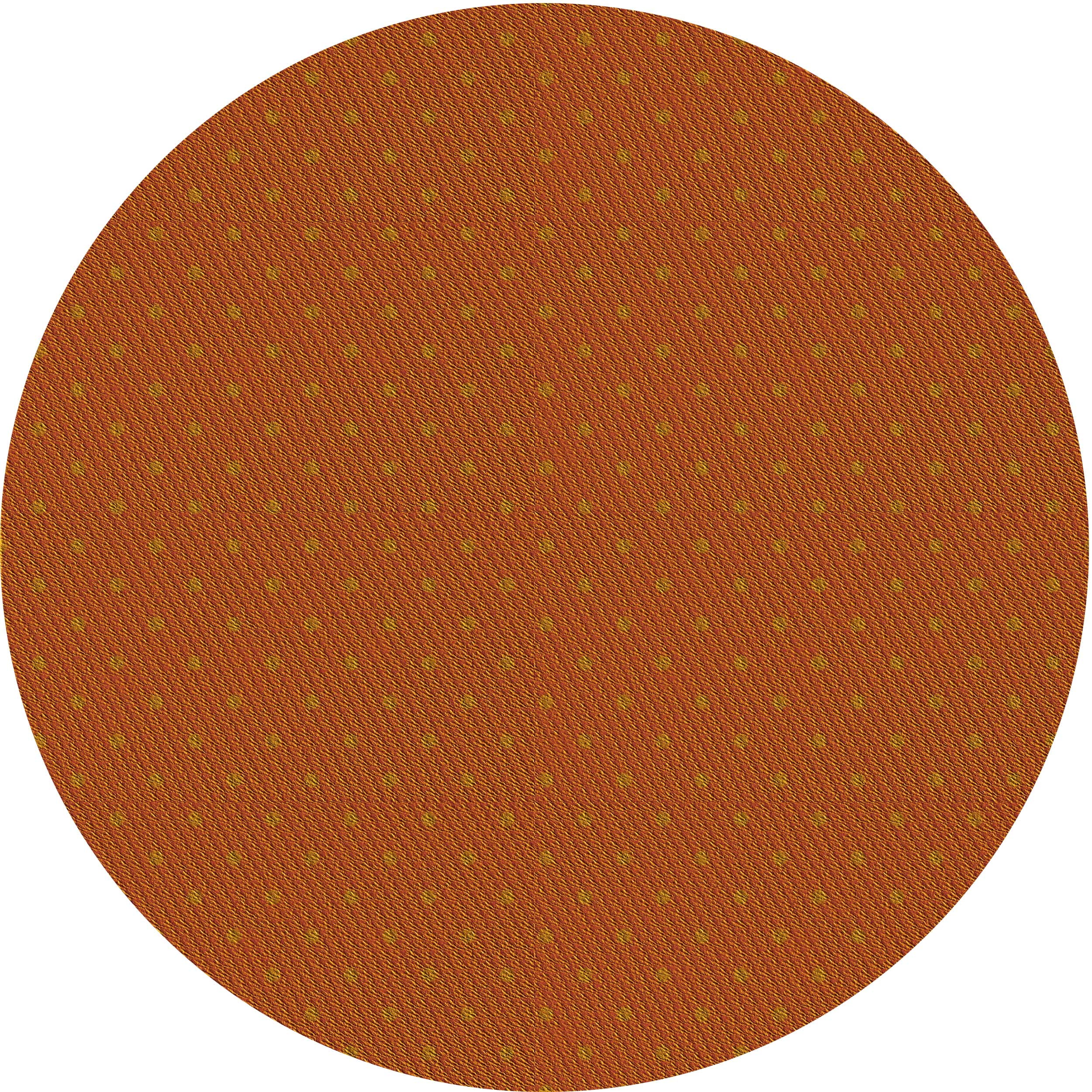 Ahgly Company Indoor Round Patterned Orange Red Orange Area Rugs, 4 ...