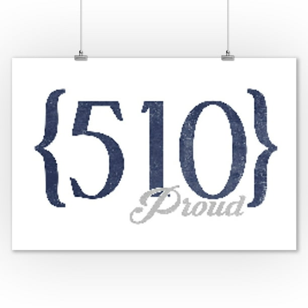 San Francisco, California - 510 Area Code (Blue) - Lantern Press ...