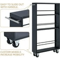 BIKAHOM 3- Tier Slide Out Storage Tower Kitchen Slim Slide Out Pantry ...