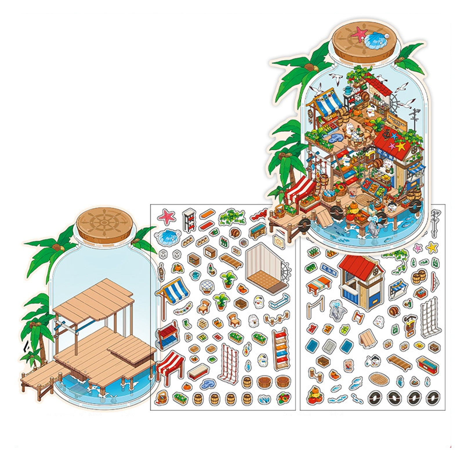 DIY 3D Sticker Scene 8 DIY 3D Stickers Make Your Own Mini Room Scenes ...