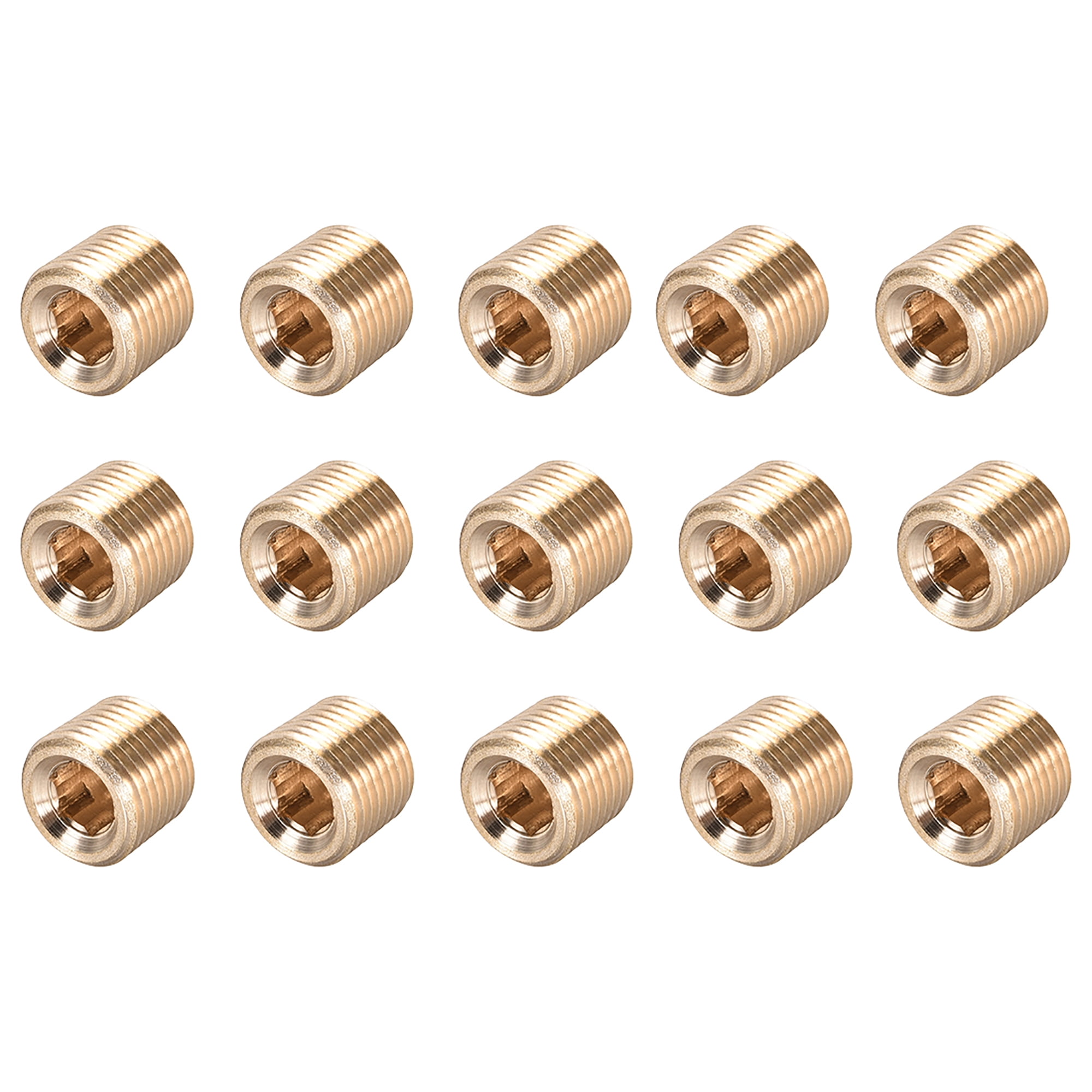 Brass Pipe Fitting - Hex Counter Sunk Plug 1/8NPT Male Socket Drive ...