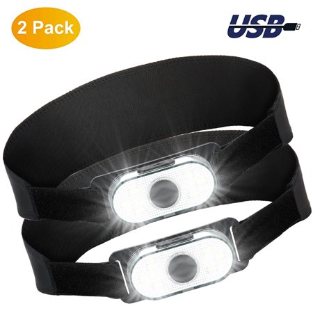 LED Rechargeable Headlight, With Red Light Warning Function LED Night ...