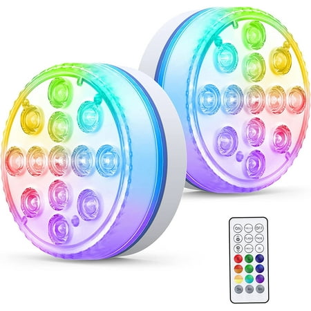 Underwater Light, IP68 Waterproof Pool Lights with RF Remote Control ...