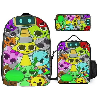 Astro Bot 3 Piece Backpack Set With Lunch Bag Pencil Case , High ...