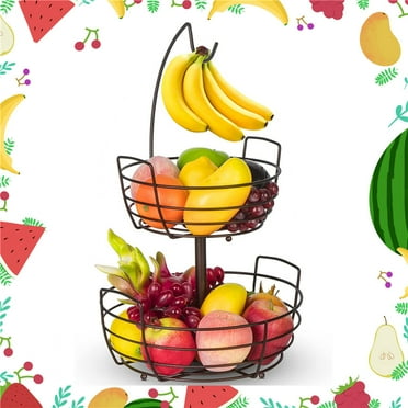 G.a HOMEFAVOR Fruit Stand, Fruit Basket, 2-Tier Kitchen Countertop ...