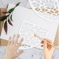 1Set Acrylic Tie Dye Stencils Reusable Art Painting Template Fan Shaped ...