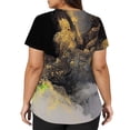 Stralyhd Scrubs for Women Short Sleeve V Neck Original Abstract Paint ...