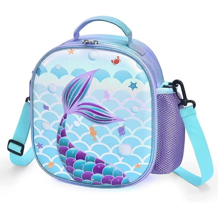 Mermaid Lunch Bag - 3d Insulated Lunch Box For Girls School Picnic ...