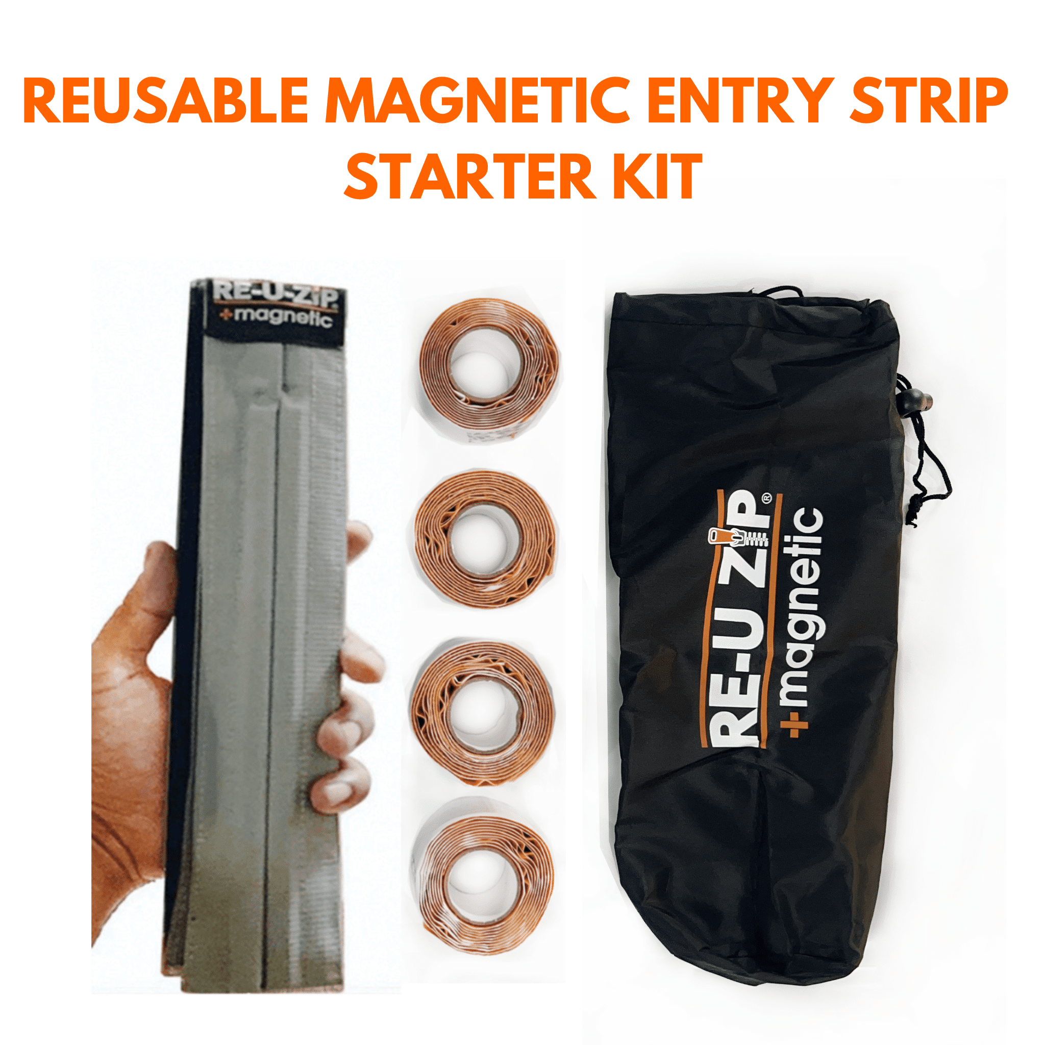 RE-U-ZIP™ Reusable Magnetic Entry Strip | Starter Kit - Walmart.com