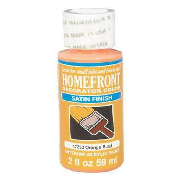 Homefront Satin Orange Burst Hobby Paint 2 oz. (Pack of 3) - Walmart.com
